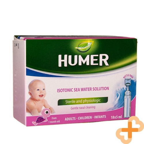 HUMER Infant Isotonic Sea Water Solution For Baby 5ml x 18 Doses Stuffy ...