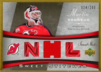 2006-07 Sweet Shot Sweet Stitches #SSMB Martin Brodeur JERSEY /200 ...