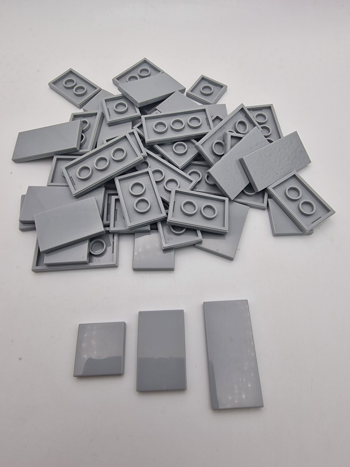 LEGO *NEW* TILES Genuine Flat Detailing Smooth Bundles 2X2 2X3 2X4 X50 ...