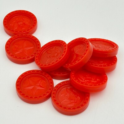 Connect Four 10 Red Plastic Checkers 1986 Replacement Pieces Parts | eBay