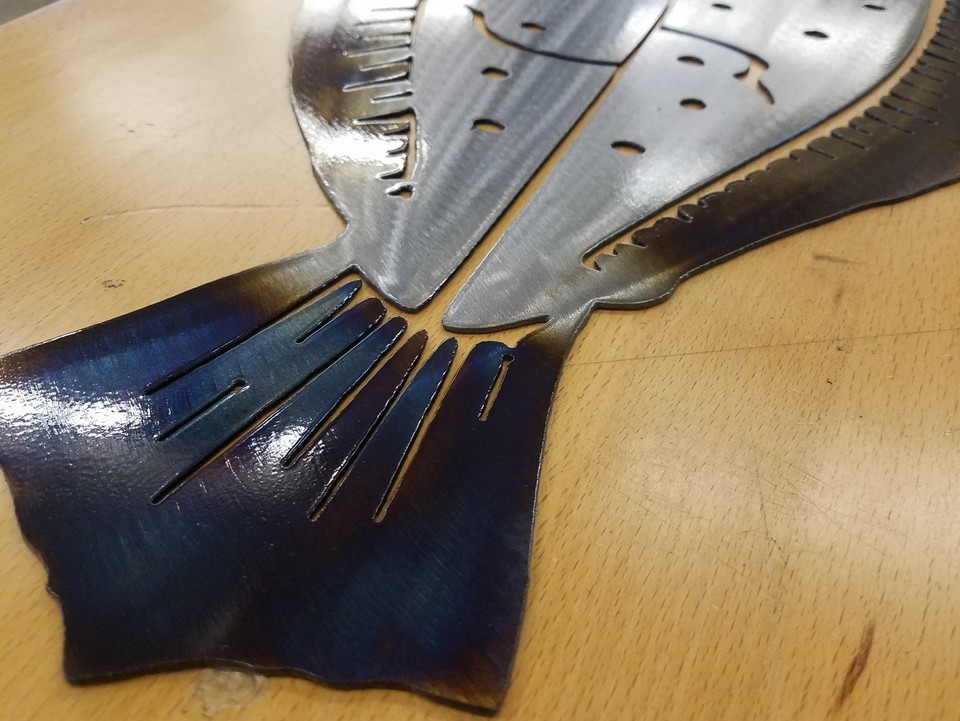 Flounder metal wall art plasma cut fish taxidermy salt water fish gift ...