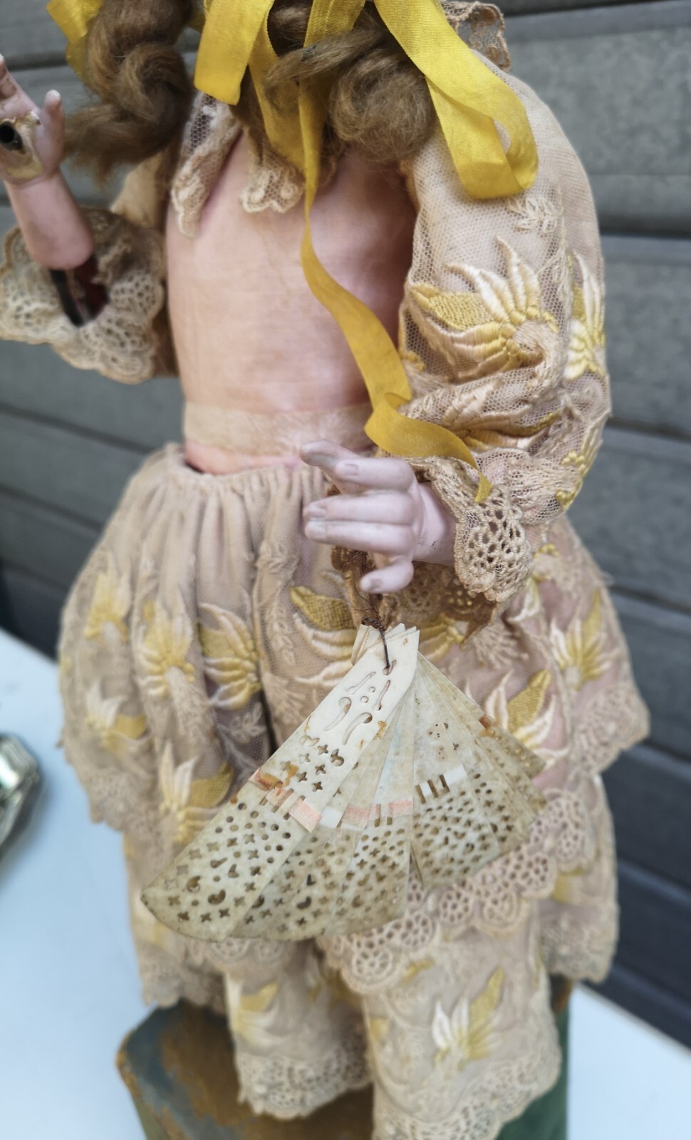 LAMBERT BOURGEOIS Antique mechanical automaton Victorian Bisque Doll ...