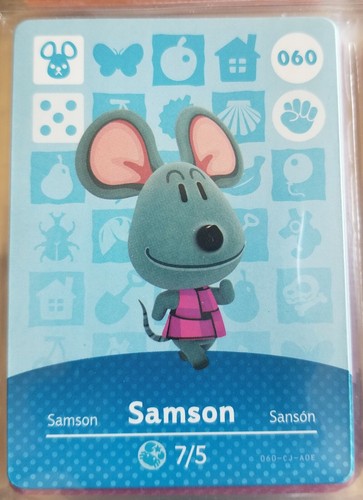 #60 Samson Animal Crossing Amiibo Card Series 1 | eBay