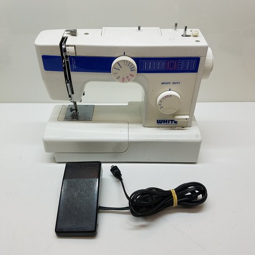 Vintage White Heavy Duty 1766 Sewing Machine Untested | eBay