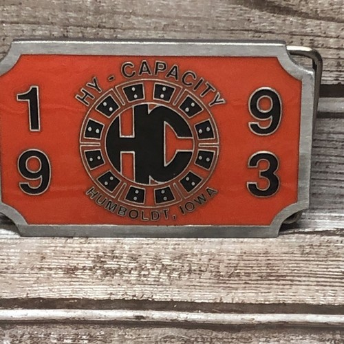 Hy Capacity 1993 Humboldt Iowa Belt Buckle Made In USA Farm Tractor ...