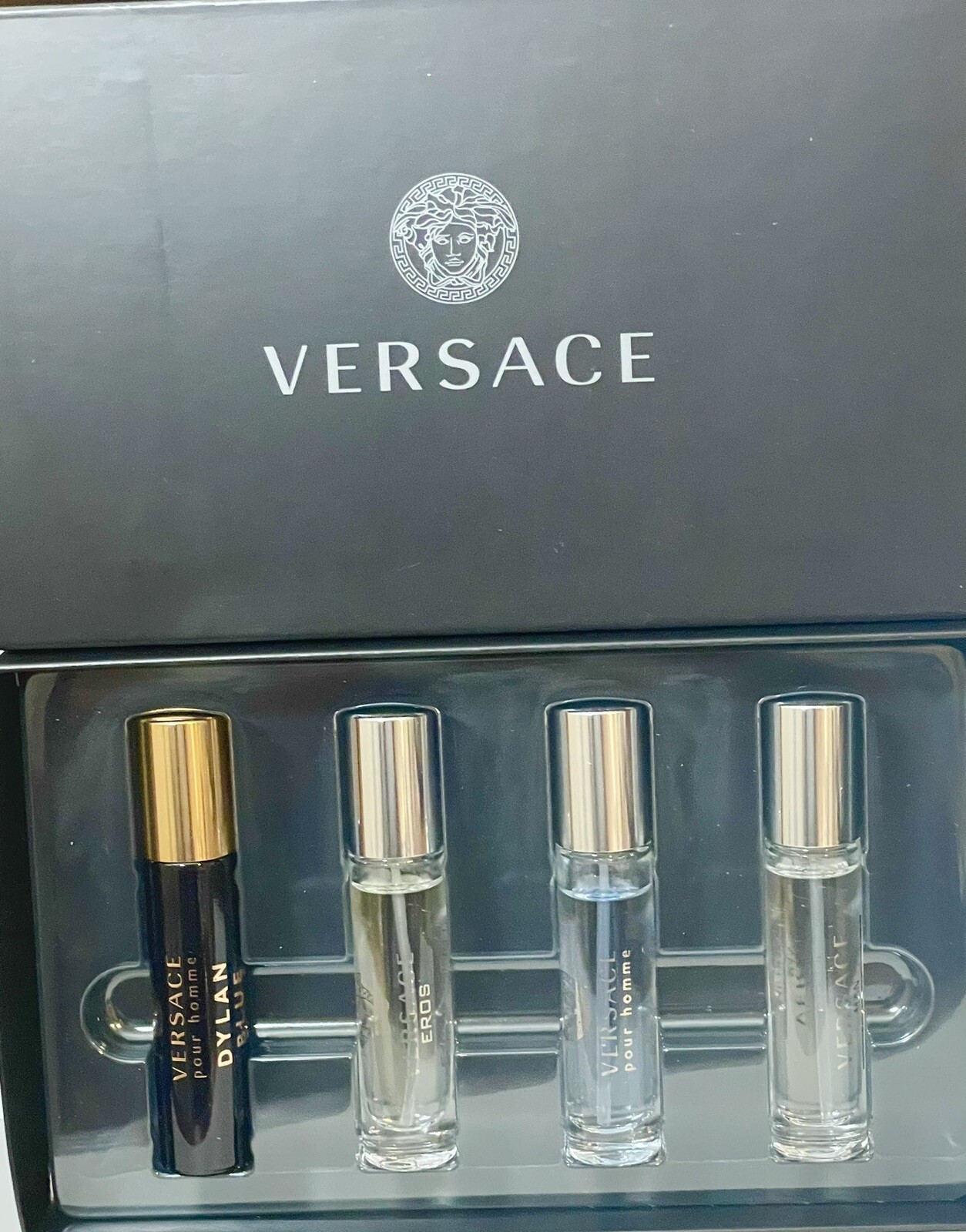 VERSAGE men's perfume collection 4 travel Sz 5 ML each NEW! | eBay