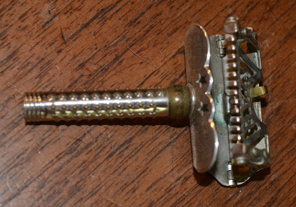 Antique KAMPFE BROS. STAR Safety Razor w/ Blades & Case ALBERTO-CULVER ...