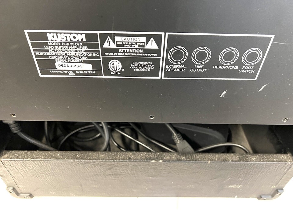 Kustom Model Dual 35 DFX Lead Guitar Amplifier AC 120V 60W - 60HZ | eBay