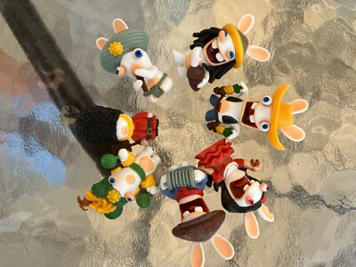 7 Rabbids Action Figures, Nintendo, Xbox, PlayStation, Cake Toppers ...
