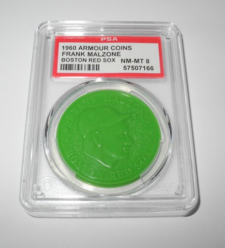 1960 Armour Baseball Coin Token Pin Frank Malzone Boston Red Sox PSA 8 ...