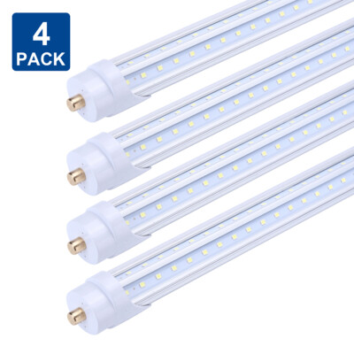 4Pack 8FT Led Tube Light 65W T8 T12 Single Pin FA8 8 Foot Led Shop ...