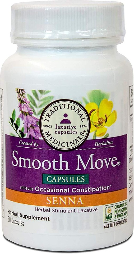 Traditional Medicinals Smooth Move Capsules For Occasional Constipation ...