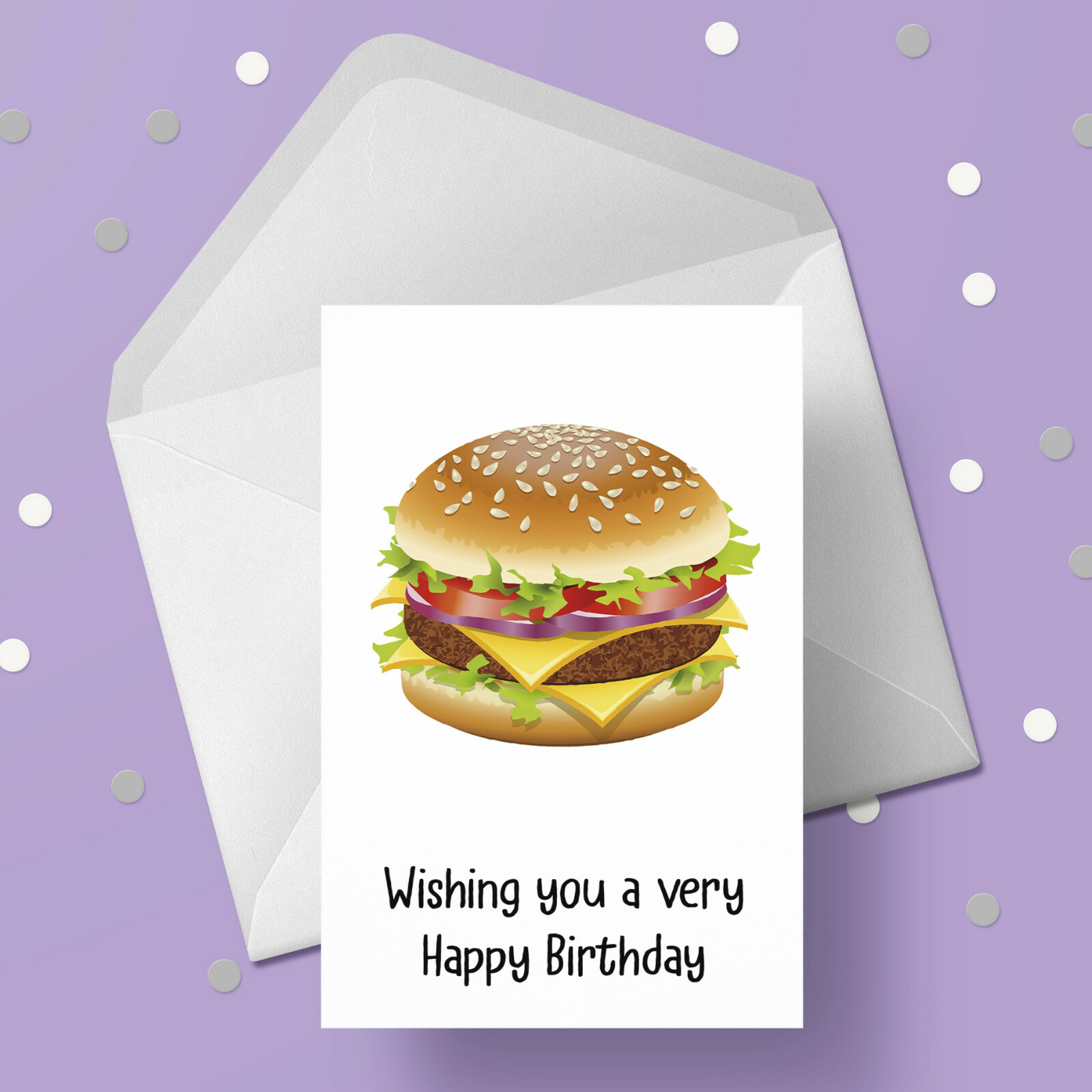 Burger Birthday Card / Cheeseburger Birthday Card | eBay UK