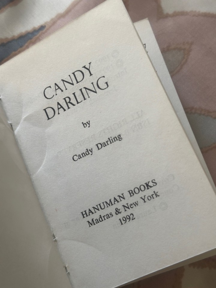 Candy Darling 1992 Little Book Published by Hanuman Books Rare | eBay