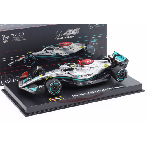 MERCEDES F1 W13 EQ POWER LEWIS HAMILTON 2022 N.44 SIGNATURE 1:43 Burago ...