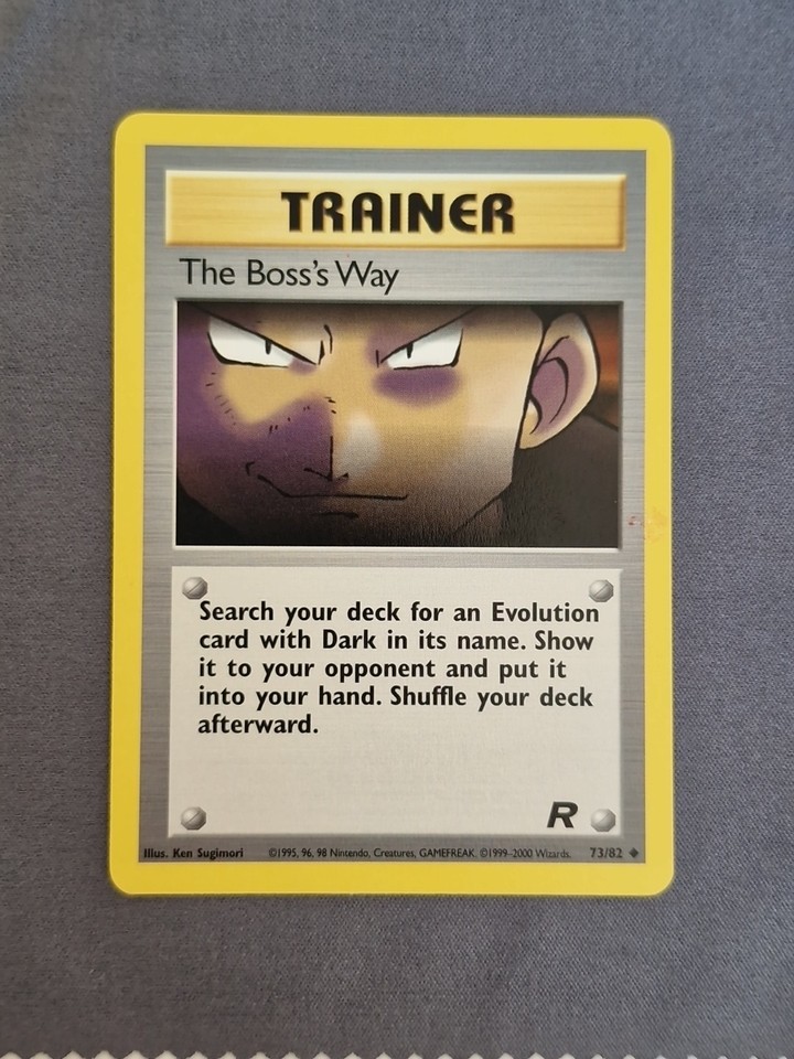 The Boss’s Way 73/82 - Pokemon Card Team Rocket - MP - 1999 | eBay ...