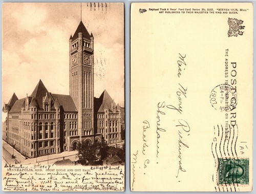 Minneapolis Clock Tower City Hall Postcard | eBay