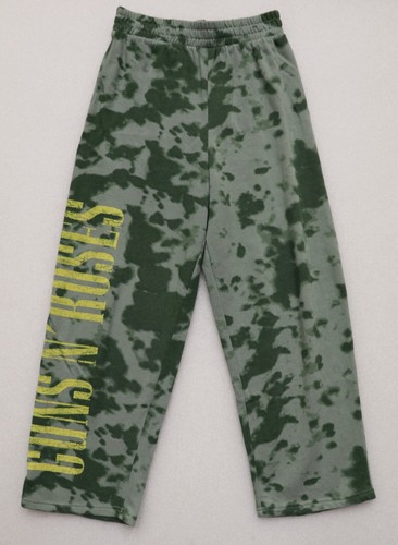 GUNS N' ROSES WOMEN'S SIZE XS SOFT FLEECE PANTS WIDE LEG CROP GREEN ...