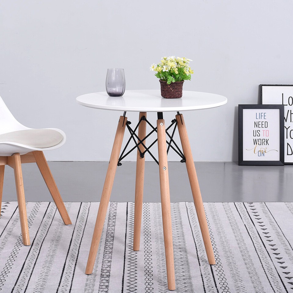 60/80CM Round Dining Table and 2 / 4 Chairs Optional Lounge Bar Office ...