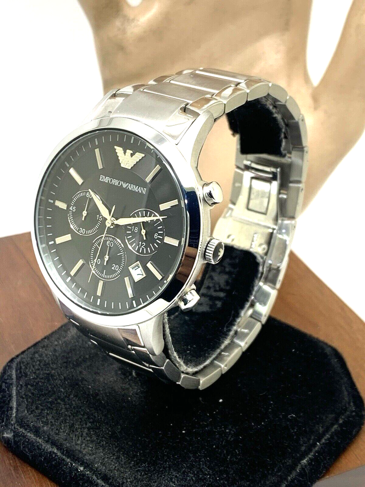 Emporio Armani Men's Watch AR2434 Quartz Chronograph Black Dial ...