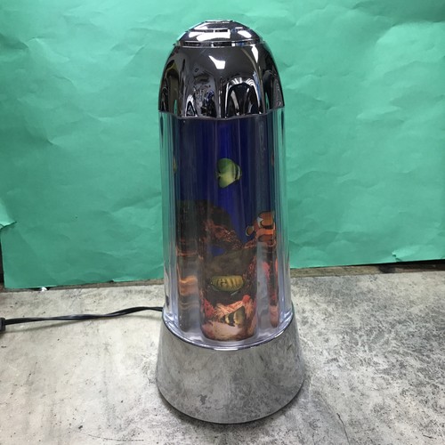 Vintage Rotating Fish Lamp Tropical Aquarium Night Light 14"x6” Works ...