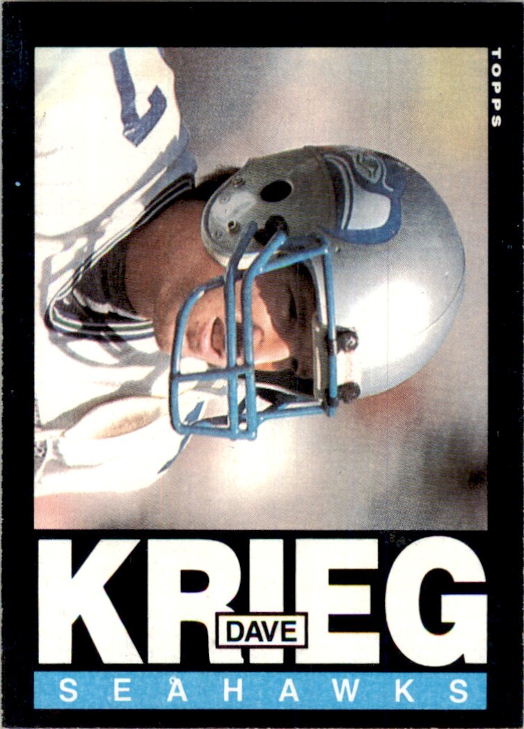 1985 TOPPS DAVE KRIEG SEATTLE SEAHAWKS #388 | eBay