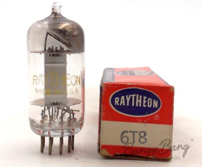 Raytheon 6T8 Triple Diode Triode FM/AM Detector Audio Frequency Audio ...