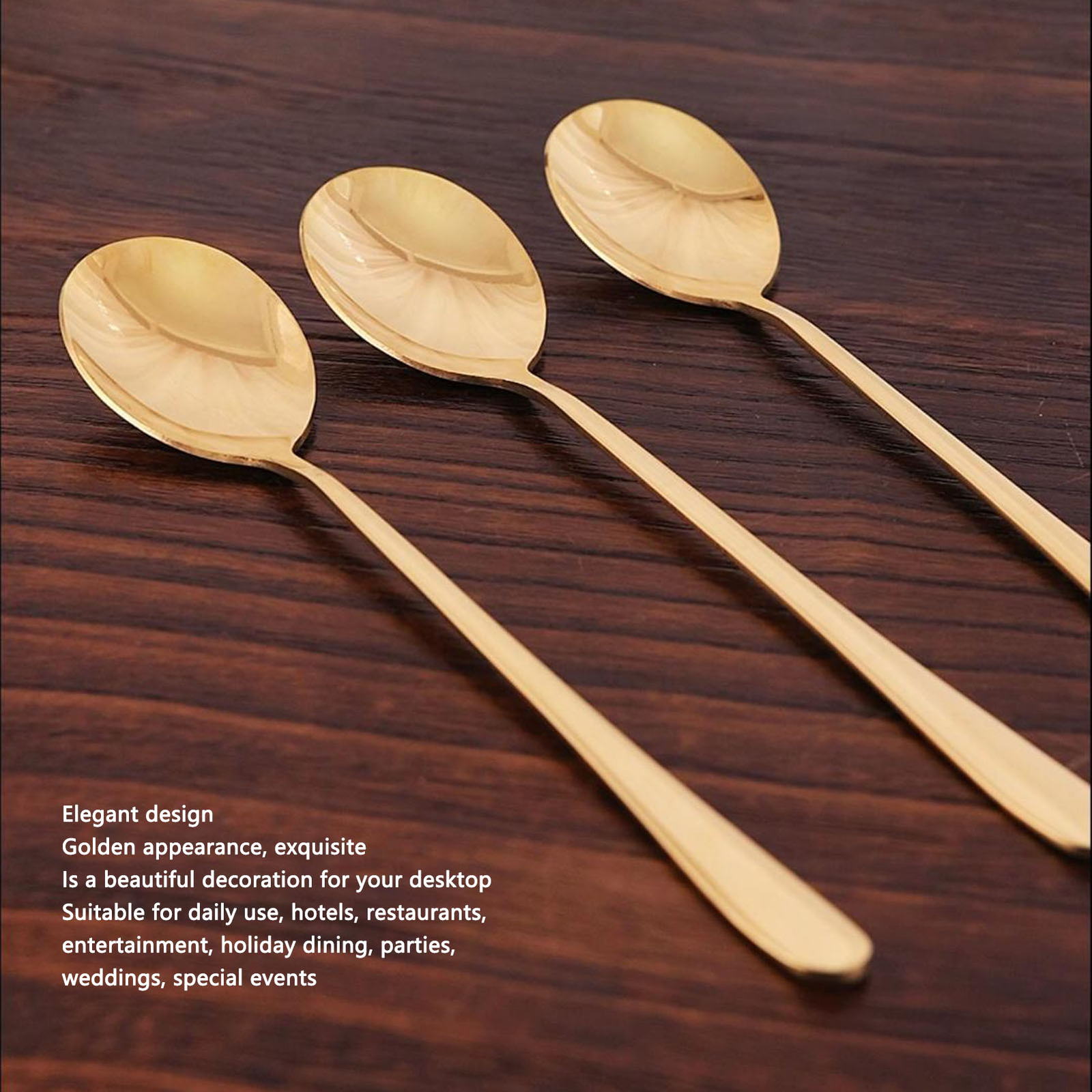 Gold Soup Spoon Polishing Process Rust Prevention Brass Table Spoon ...