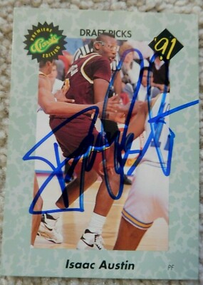 Isaac Austin Auto Autographed Signed 91 Classic RC Card Miami Heat ...