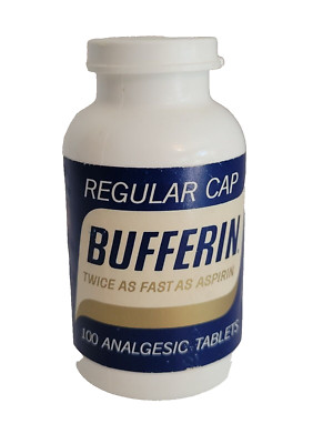 VTG Bufferin Medicine Container Pain Reliever 100 CT 1973 Plastic ...