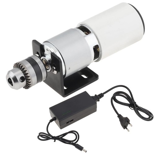 775 DC Motor Table Drill, 0.6-6mm B10 Drill Chuck, Lathe, Power Adapter ...