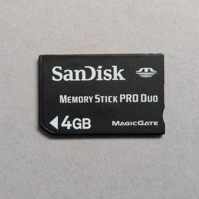 4GB Sandisk Memory Stick Pro Duo PSP Memory Card - Sony Playstation ...