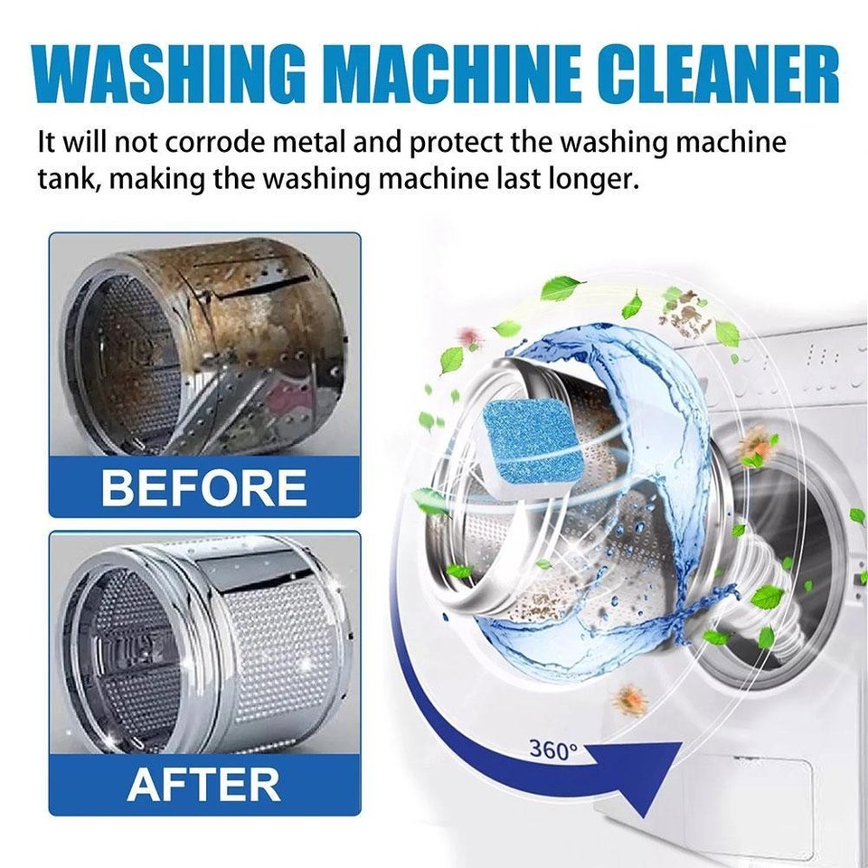 12Pcs Finally Fresh Washing Machine Cleaner White Count HOT S2S8 ...