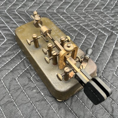 POSTAL TELEGRAPH CO HAM RADIO MORSE CODE CW KEY BUG - EXCEPTIONAL ...