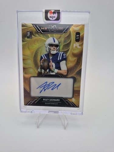 Riley Leonard 2025 Wild Card Metallix WILD FRACTAL GOLD Auto Autograph ...