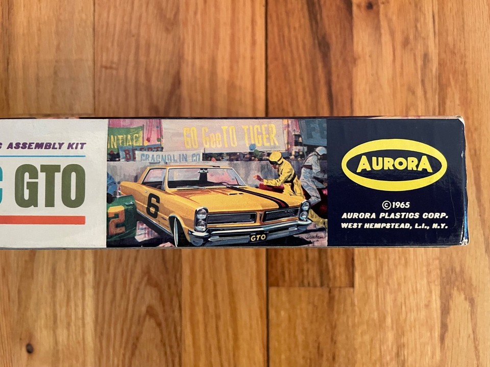 Vintage AURORA 1965 Pontiac GTO Model Kit Box | eBay