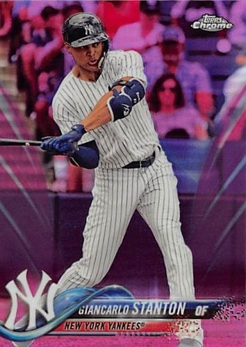 2018 Topps Chrome Update Pink Refractors #HMT38 Giancarlo Stanton ...