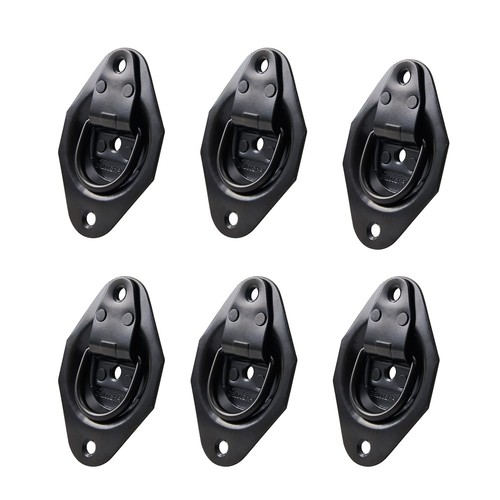 6 Pack Recessed D-Ring Tie Down Anchors (1200 lb. Capacity), Heavy Duty ...