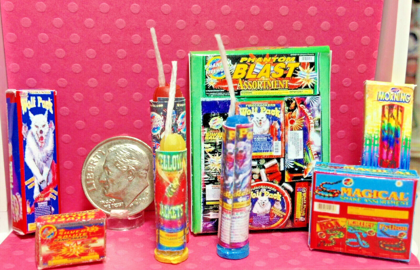 Dollhouse Miniature Fireworks-The Works Including Bottle Rockets-Not ...