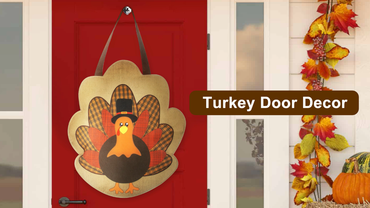 Turkey Door Decoration Eat More Beef Turkey Hanging | Wood Creations