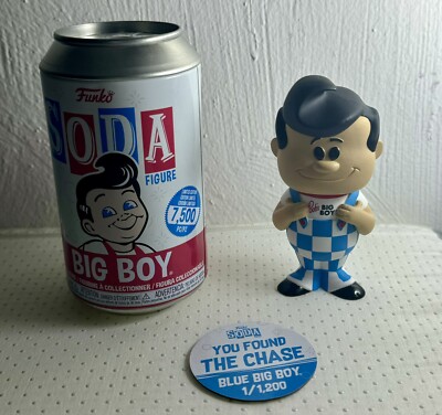Funko Pop! Soda Bobs BIG BOY Blue Checkered CHASE Limited Edition 1/ ...