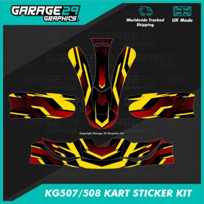 KG507/508 KART STICKER KIT - MATRIX - COLOUR 5 - CUSTOMISABLE | eBay