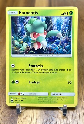 Fomantis 14/149 Sun & Moon Non Holo Common Pokemon Card NM | eBay