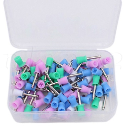 100pcs Rubber Polishing Brush Polisher Prophy Cup for Low Speed ...