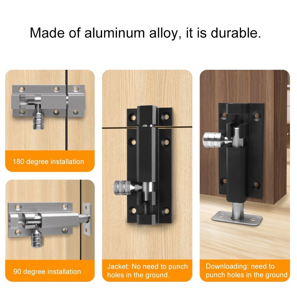 Aluminum Alloy Sliding Lock Enhanced Security with Keyless Entry ...