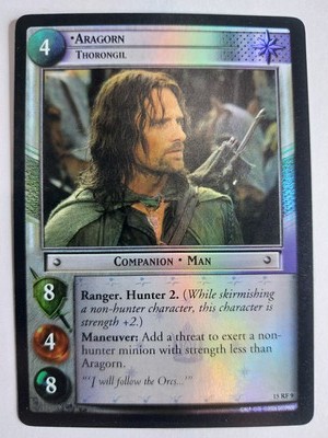 LOTR TCG Hunters ARAGORN THORONGIL 15RF9 FOIL NM | eBay