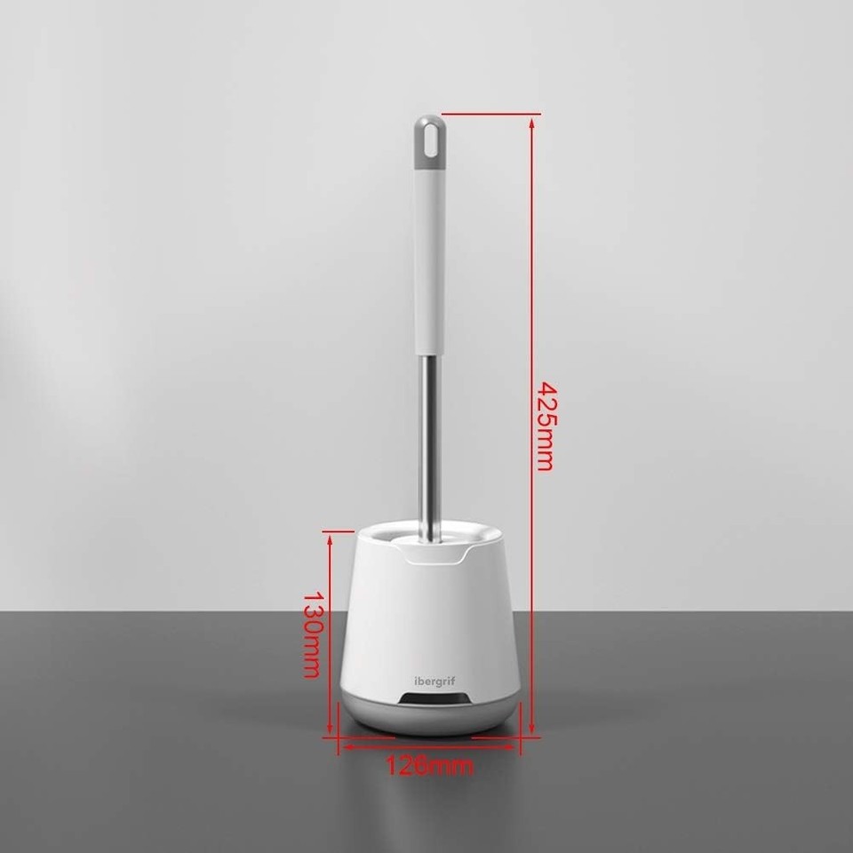 Innovative Silicone Toilet Brush and Drip-Proof Holder for Effortless ...