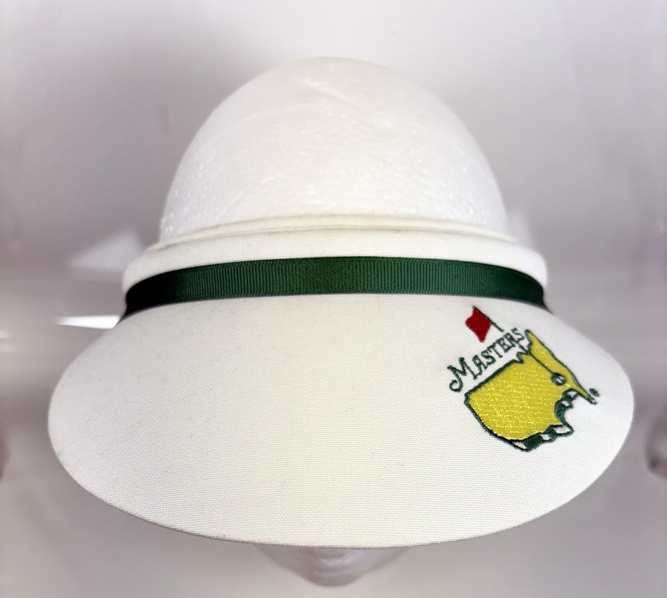 Masters Golf Visor PGA Texann Texace Sun Made In USA White Green ...