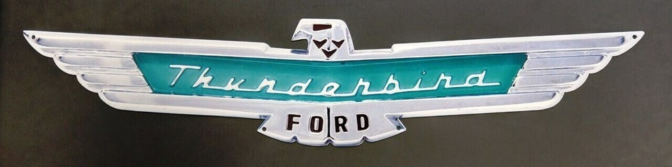 1957 Ford Thunderbird Heavy Duty Large Steel Metal Sign - 48" X 10" | eBay