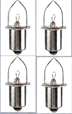 4X PR2 Miniature PR Base Lamp Bulb 2.38V 0.5A for "2D" Cell Battery ...